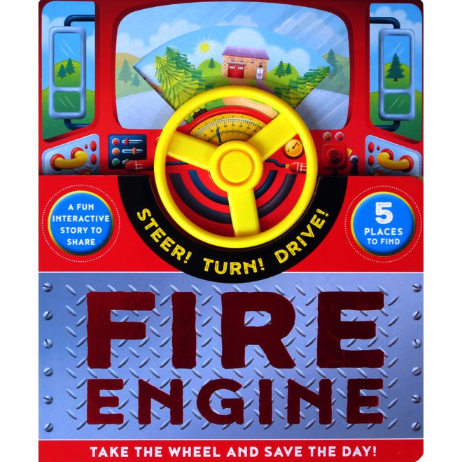 Jual BUKU ANAK Fire Engine Board Book with Steering Wheel and 5 Places ...