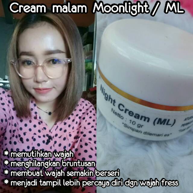 Jual ML Cream Malam MOONLIGHT (cream pemutih) | Shopee Indonesia