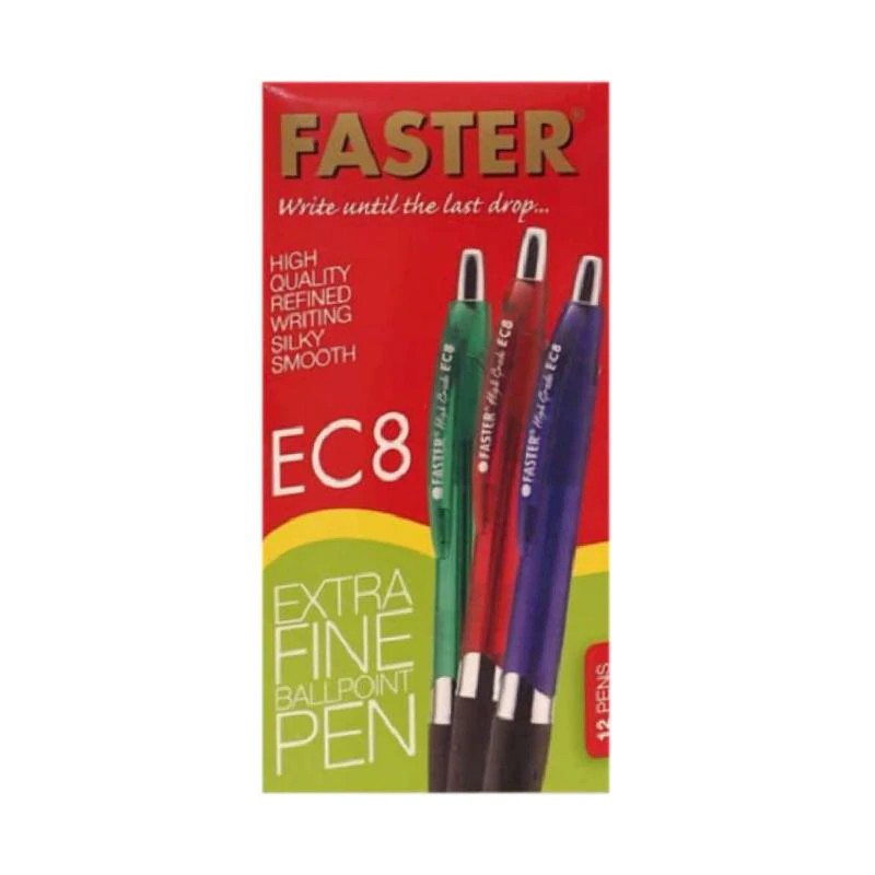 Jual Pulpen/Ballpoint Faster EC-8 Tinta Hitam - Ecer & Grosir | Shopee ...