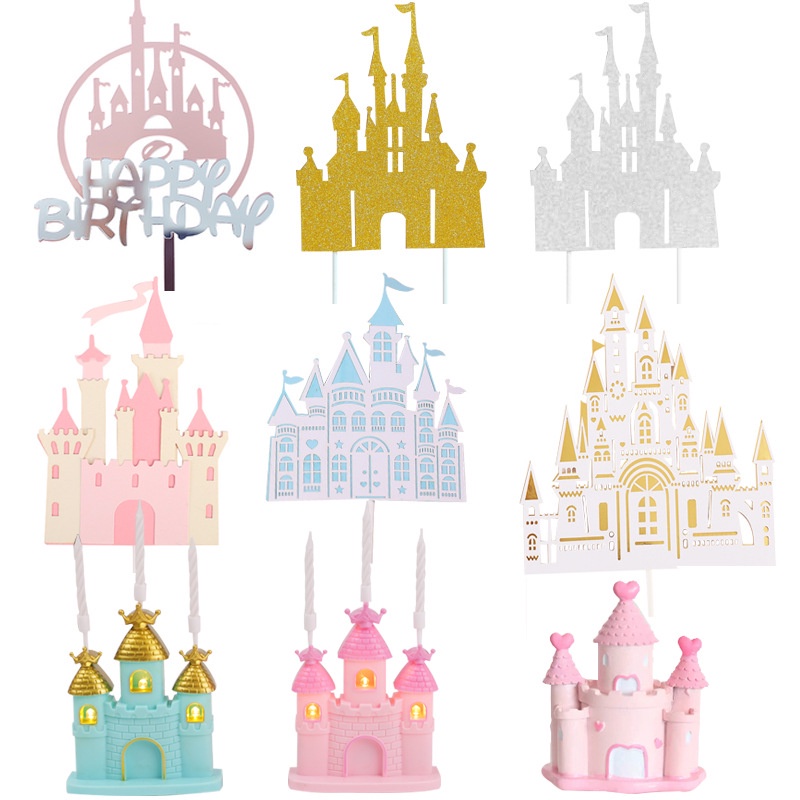 Jual CCC01 Cake Topper Castle Princess Frozen Snowflake Istana Hiasan ...