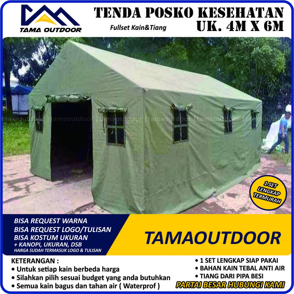 Jual Tenda Posko Family - Uk 4M x 6M Kemah Pramuka | Shopee Indonesia