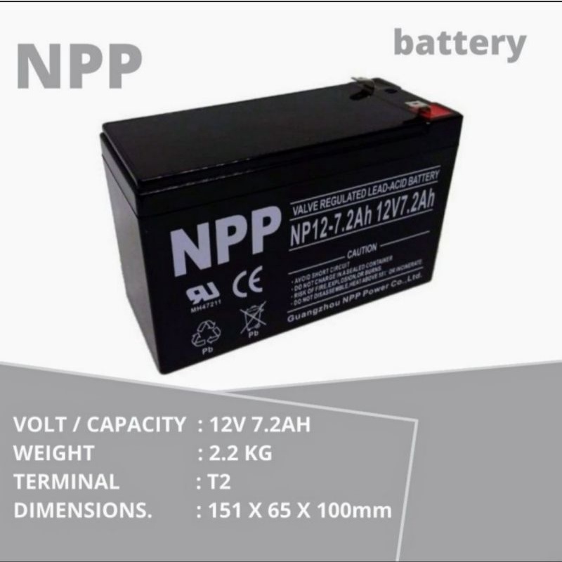 Jual BATERAI UPS NPP 12V 7,2AH | Shopee Indonesia
