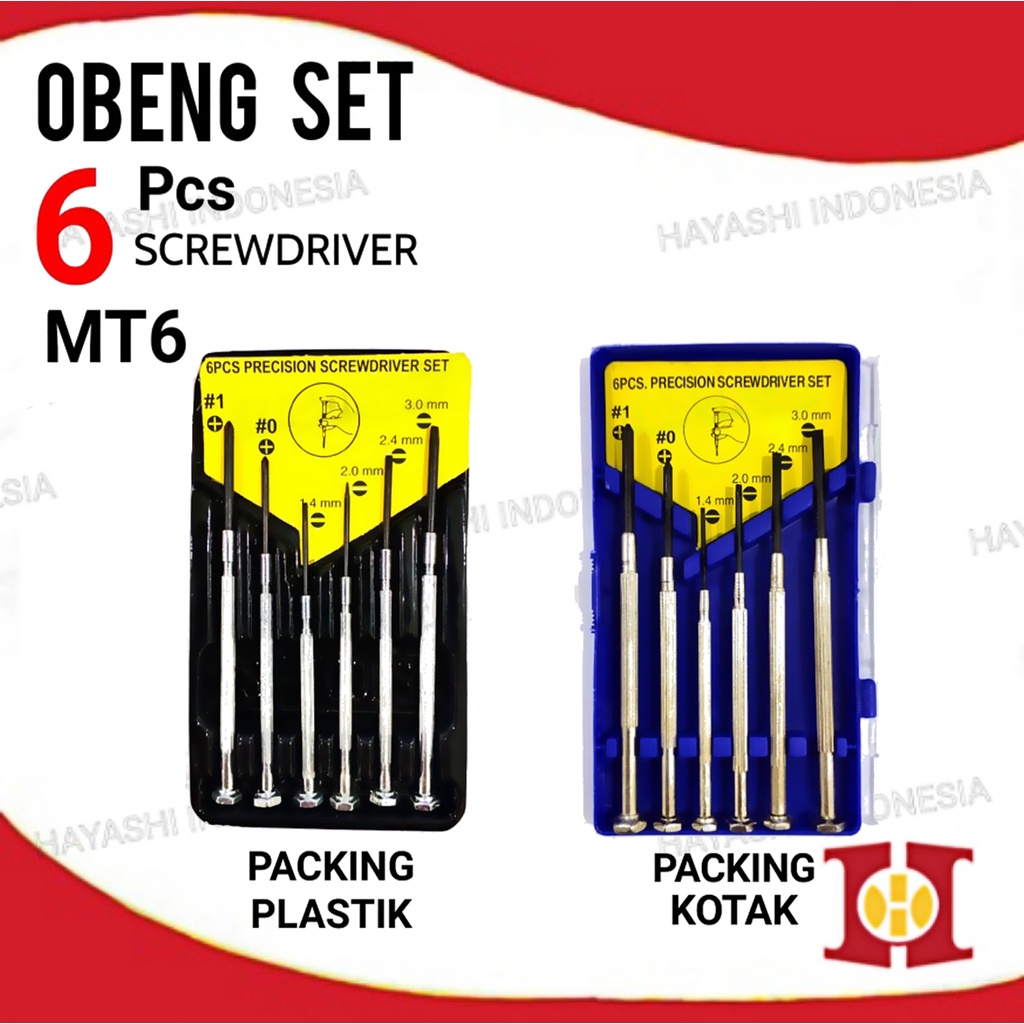 Jual Obeng Jam 6 Pcs Obeng Set | Shopee Indonesia