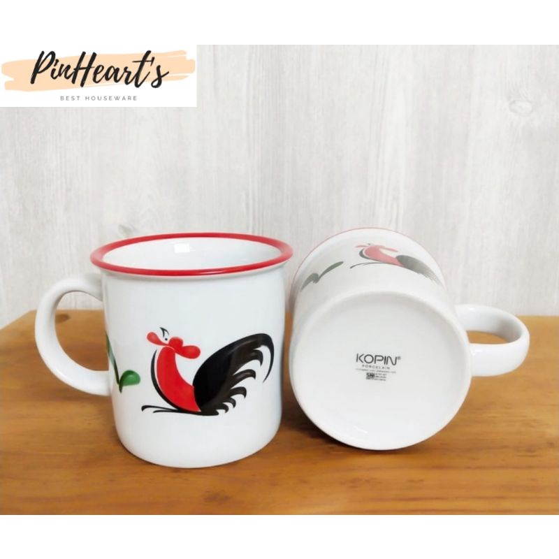 Jual MUG CANGKIR KERAMIK KOPIN MOTIF AYAM TEBAL | GELAS PORCELAIN ...