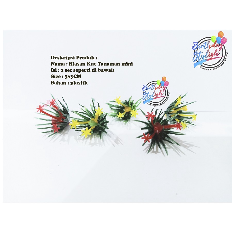 Jual Topper Kue Rumput Hijau Mini/ Hiasan kue Ulang Tahun Rumput isi 5 ...