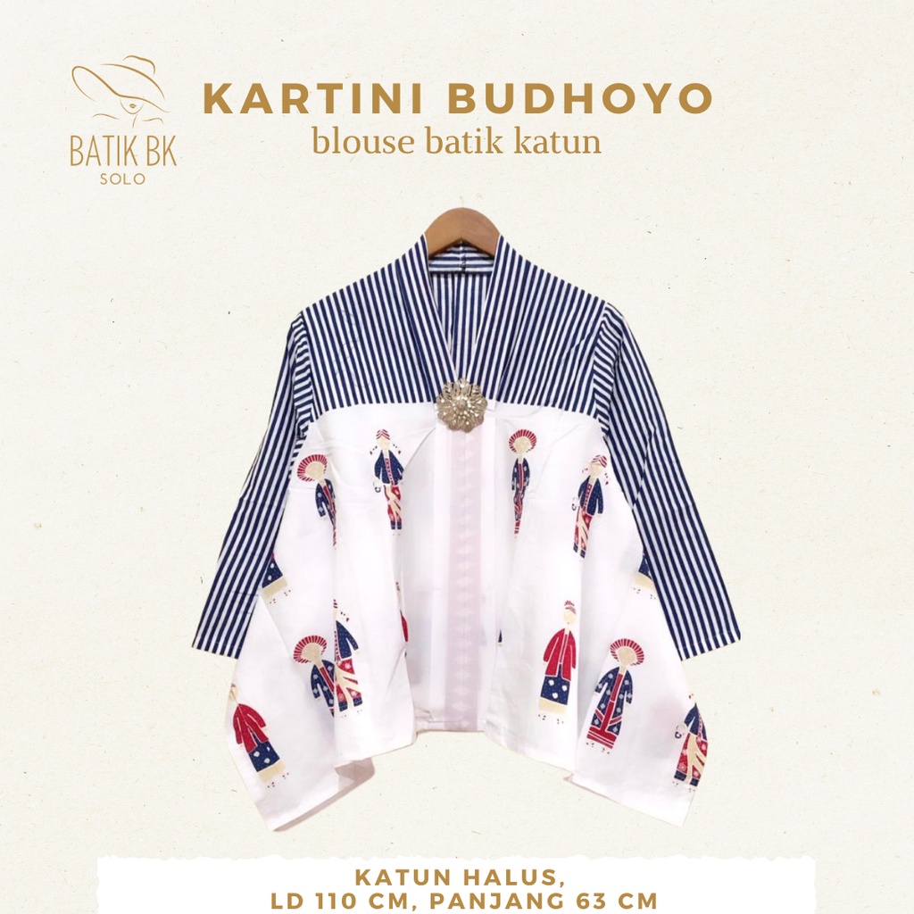 Jual Kartini Budhoyo Blouse Batik Katun Kartun Bu Tejo Mbok Jamu Shopee Indonesia