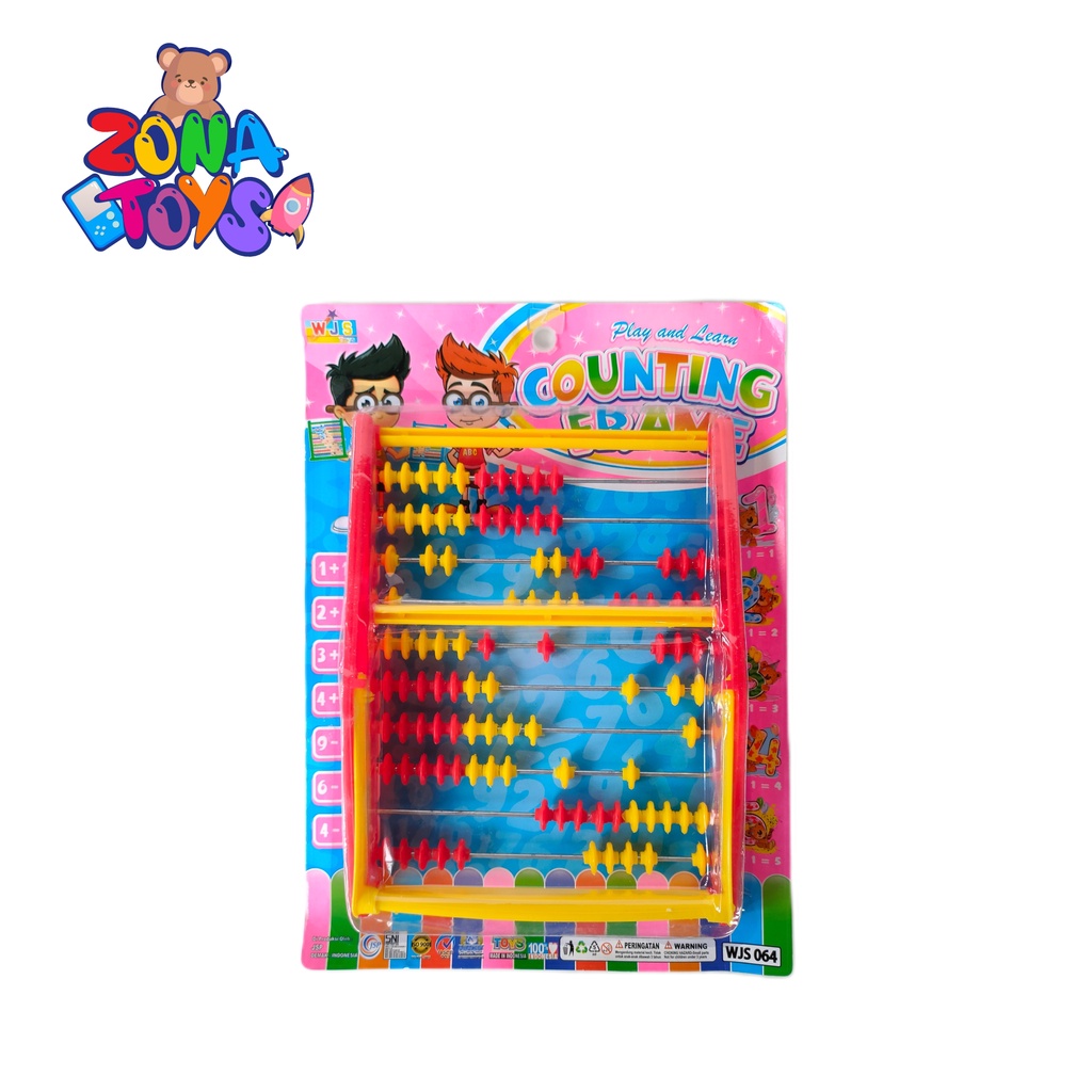 Jual Mainan Anak Sempoa Edukasi Counting Frame Menghitung Angka Cipua ...