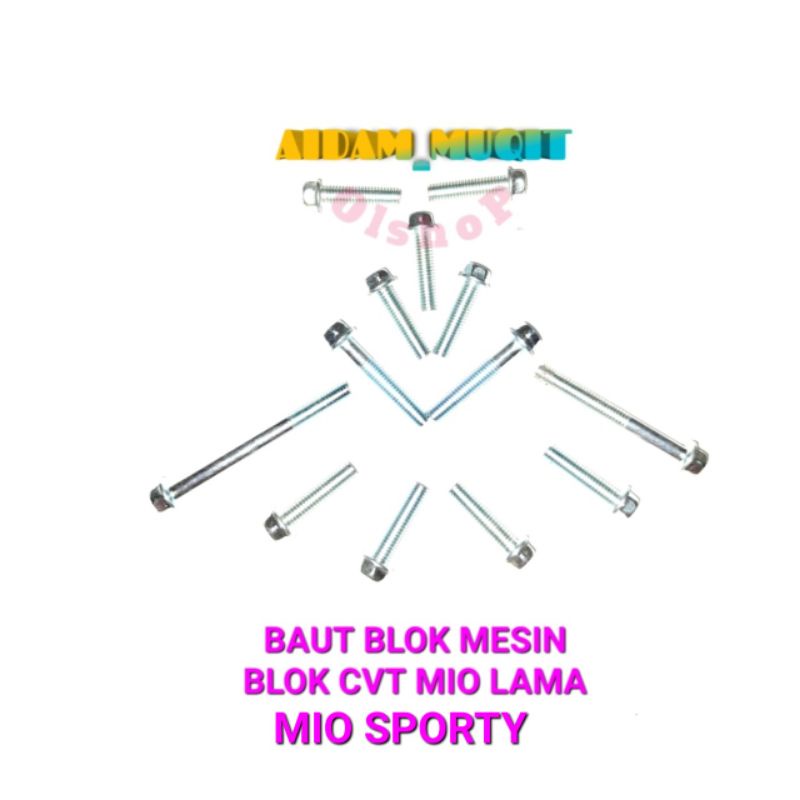 Jual 1 SET BAUT BLOK MESIN MIO SPORTY BAUT BLOK CVT MIO SPORTY BAUT ...