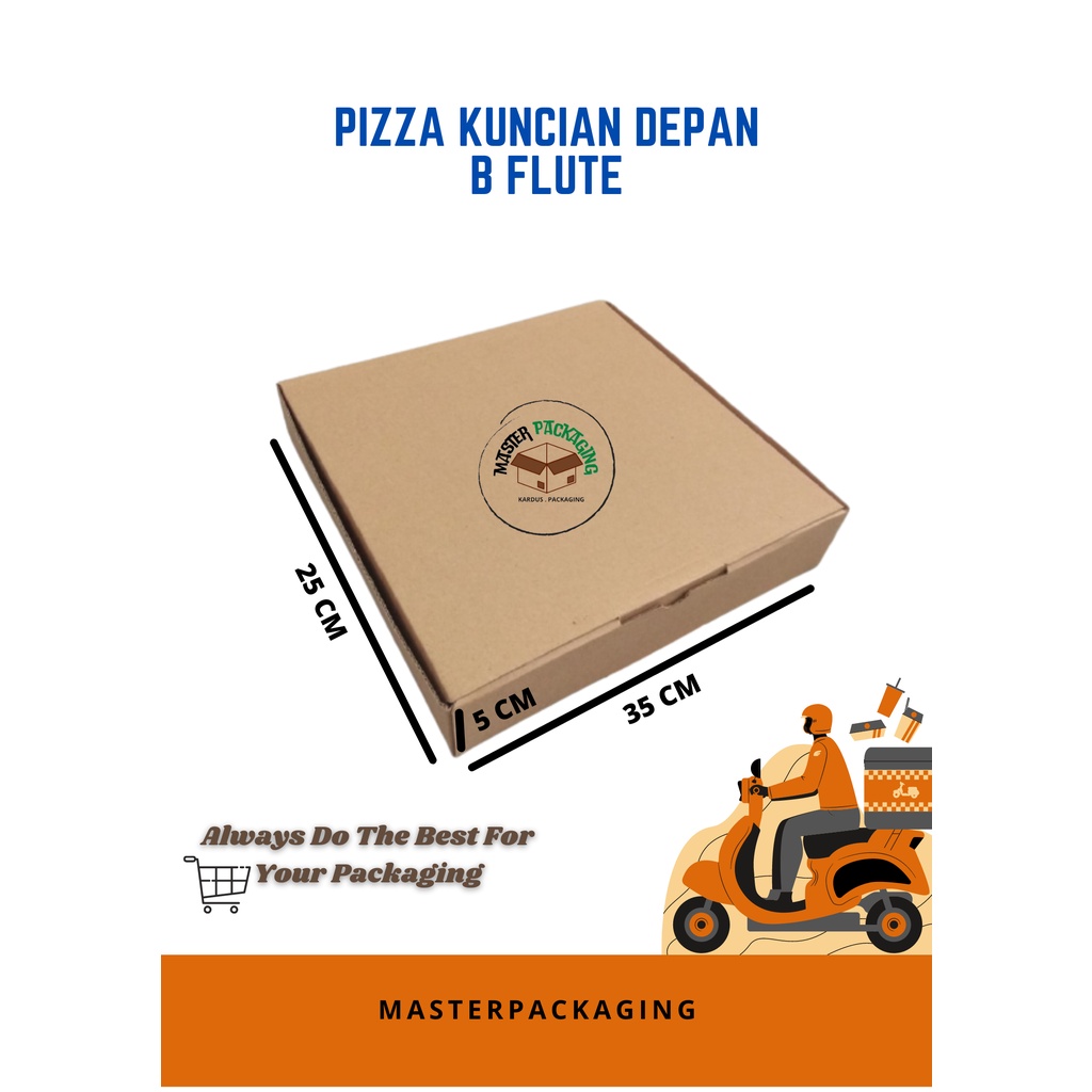 Jual Kardus Dus Packing Box Pizza- Jam Dinding-Pakaian-Donut 35x25x5 ...