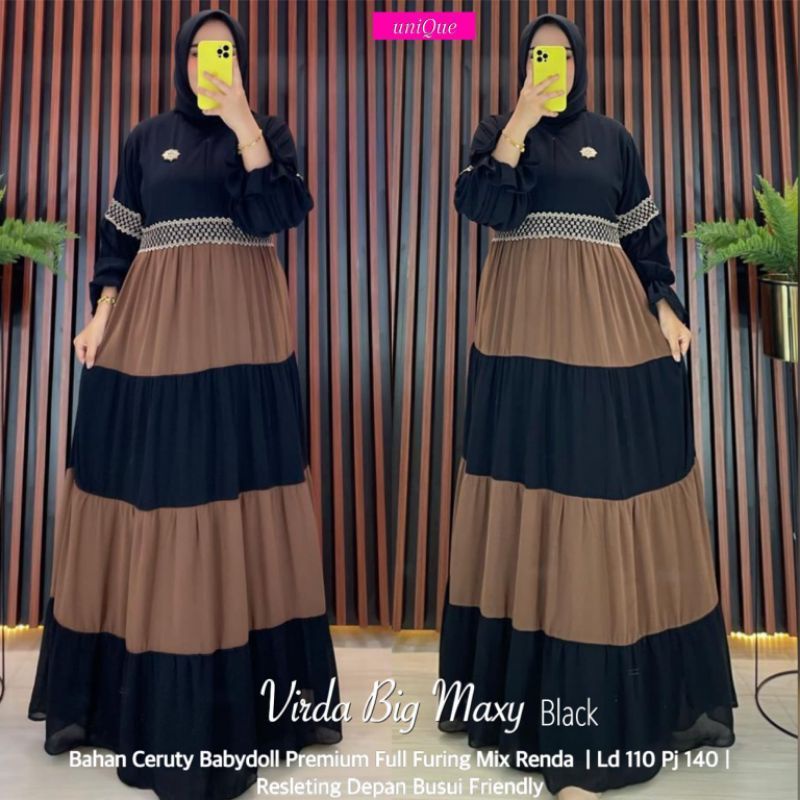 Jual Manjalika Virda maxy susun dress ceruty renda mewah (LABEL ZONYA ...