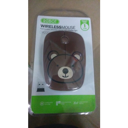 Jual ROBOT M330 Wireless Mouse Silent Key Cherry Scroll Wheel Hedgehog ...