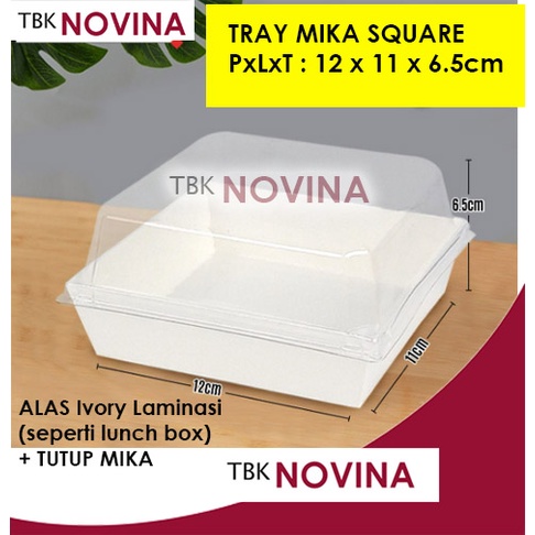 Jual [10set] TRAY KUE / PAPER TRAY + TUTUP MIKA / CAKE BOX / KOTAK KUE ...