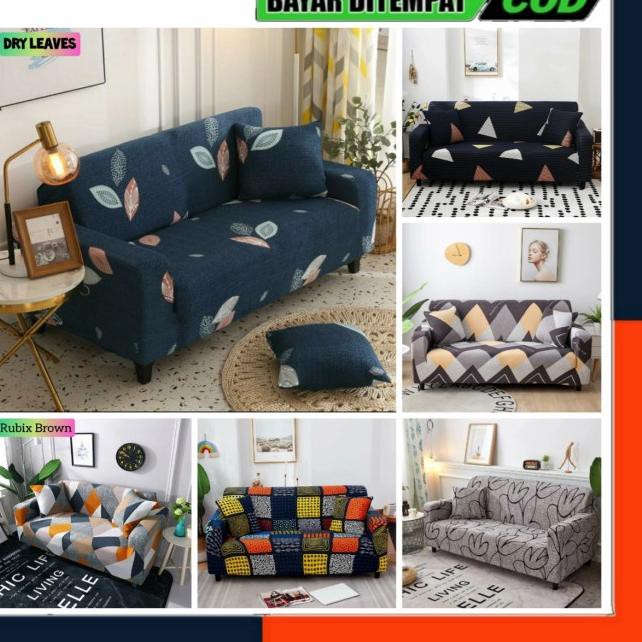 Jual D1A0 SOFA SEATER 1 2 3 4 SARUNG SOFA ELIS L SHAPED SIKU SUDUT ...