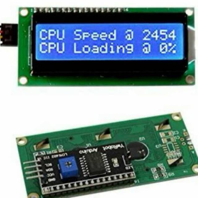 Jual LCD 16x2 Biru Blue 1602 SPI I2C Backpack Arduino uno R3 NANO MEGA ...