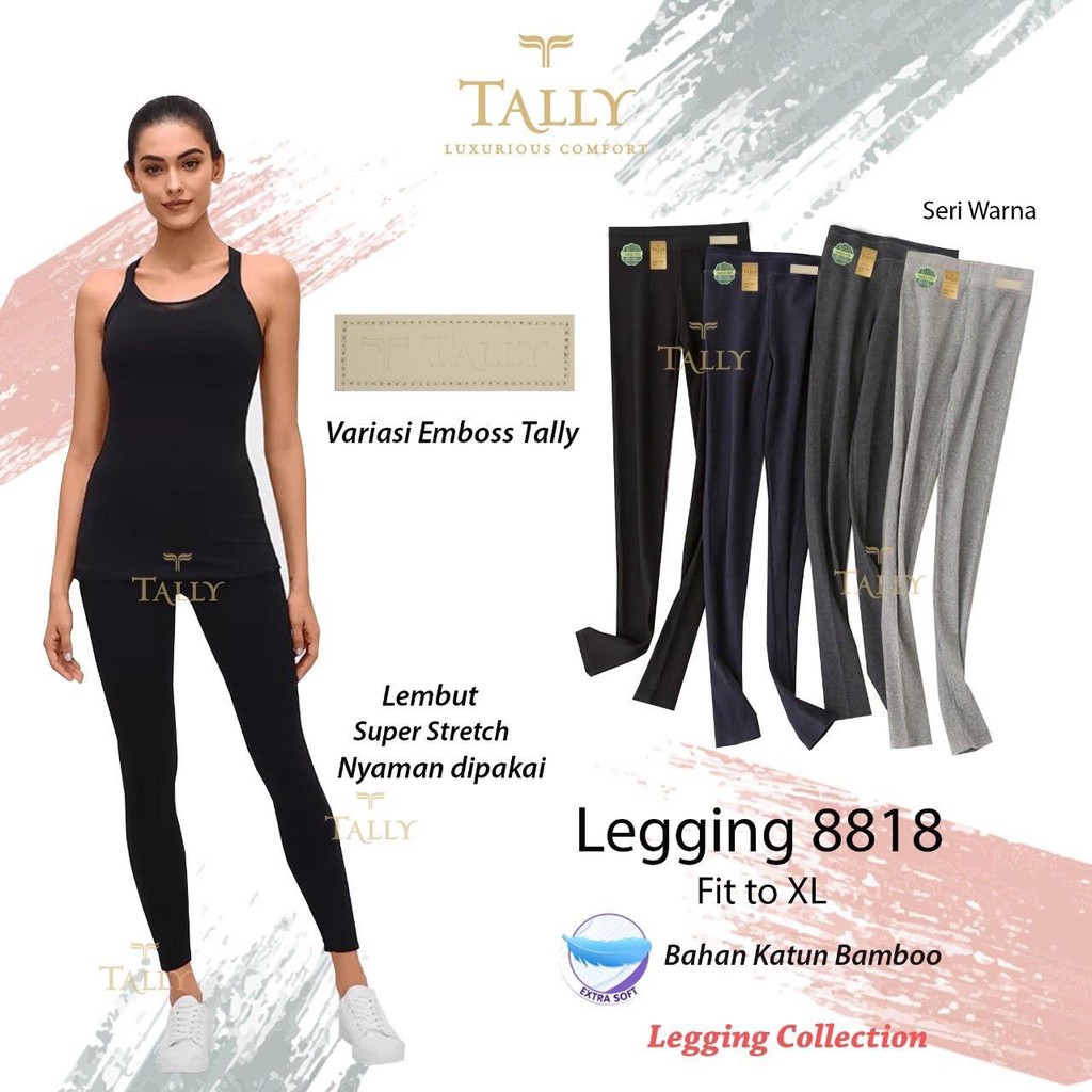 Jual TALLY CELANA LEGGING HARIAN 8818 I FREE SIZE FIT TO XL | BAHAN ...