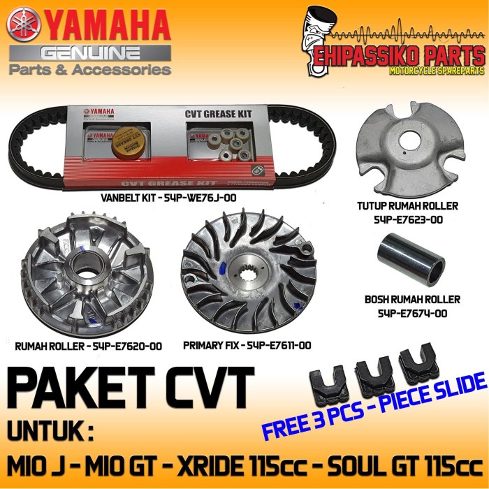 Jual Paket set CVT Mio J Mio GT Fino Fi Original Yamaha FREE SLIDER ...