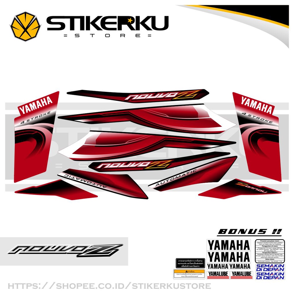 Jual STRIPING NOUVO Z DASAR WARNA / STIKER NUVO Z / STICKER NOUVO Z ...