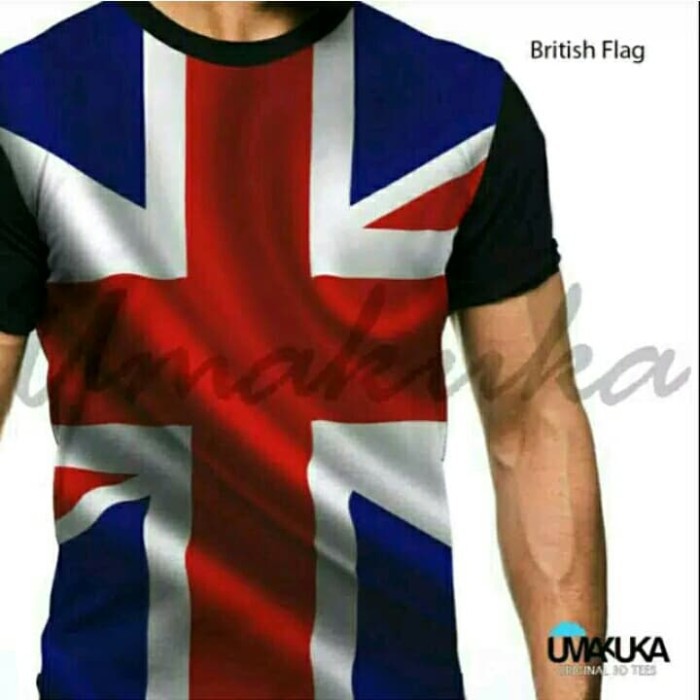 Jual KAOS TSHIRT COWO PRIA UMAKUKA 3D BRITISH FLAG BENDERA INGGRIS ... Jual KAOS TSHIRT COWO PRIA UMAKUKA 3D BRITISH FLAG BENDERA INGGRIS ...