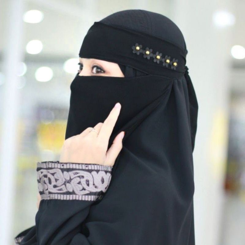 Jual niqab azkaa cadar sifon niqob bandana | Shopee Indonesia