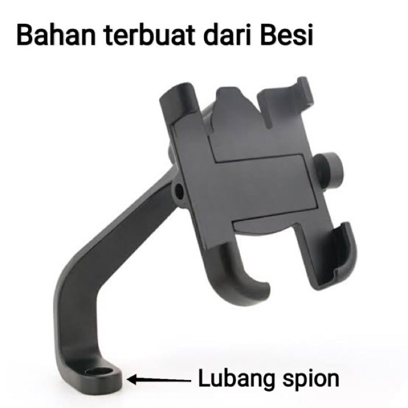 Jual Holder HP Motor Spion Bahan Besi / Full Metal Body C2 Motorcycle Holder | Shopee Indonesia