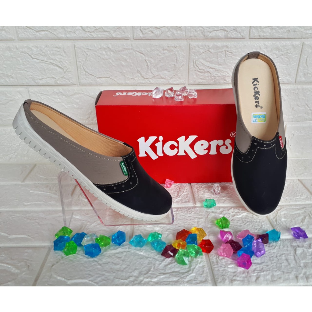 Jual SEPATU WANITA KICKERS FLAT SHOES MURAH HARGA GROSIR/SEPATU SELOP ...