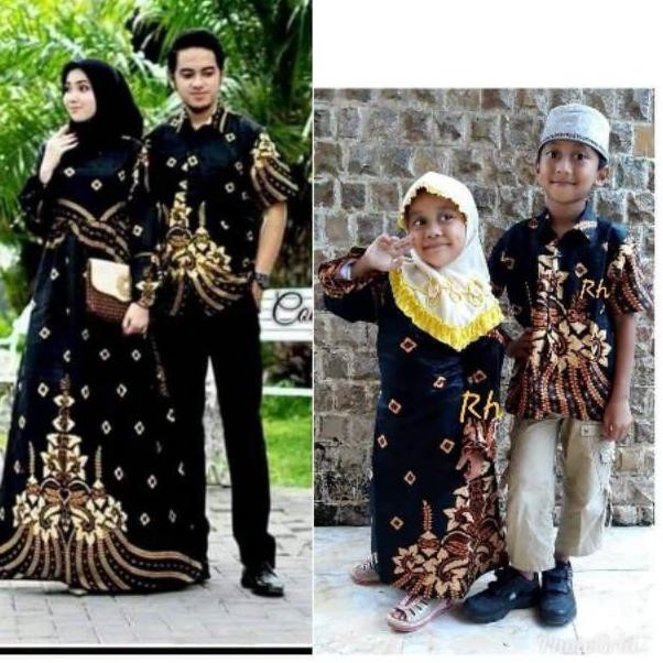 Jual Moura Couple Sania Ruffle Batik Keluarga Motif Candi (KODE 5321 ...
