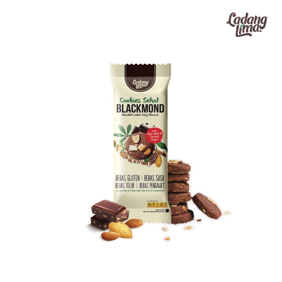 Jual Blackmond Sachet 33g - Ladang Lima Cookies Cokelat Almond Gluten ...