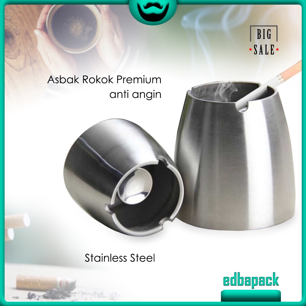 Jual Asbak Rokok Keren Unik Anti Angin Cylinder Stainless Steel ...