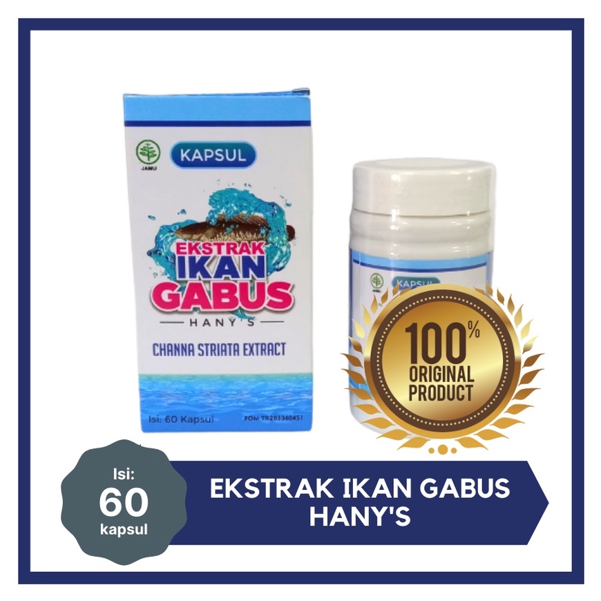 Jual EKSTRAK IKAN GABUS / KUTUK HANY'S CHANNA STRIATA EXTRACT 60 KAPSUL | Shopee Indonesia