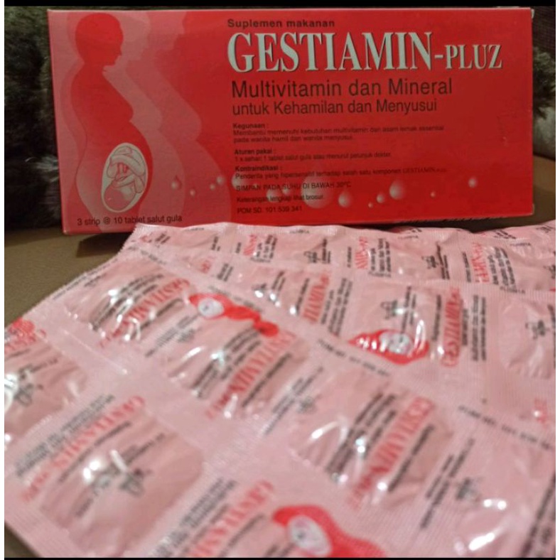 Jual GESTIAMIN PLUZ MULTIVITAMIN IBU HAMIL ( ECER/1 BOX) | Shopee Indonesia