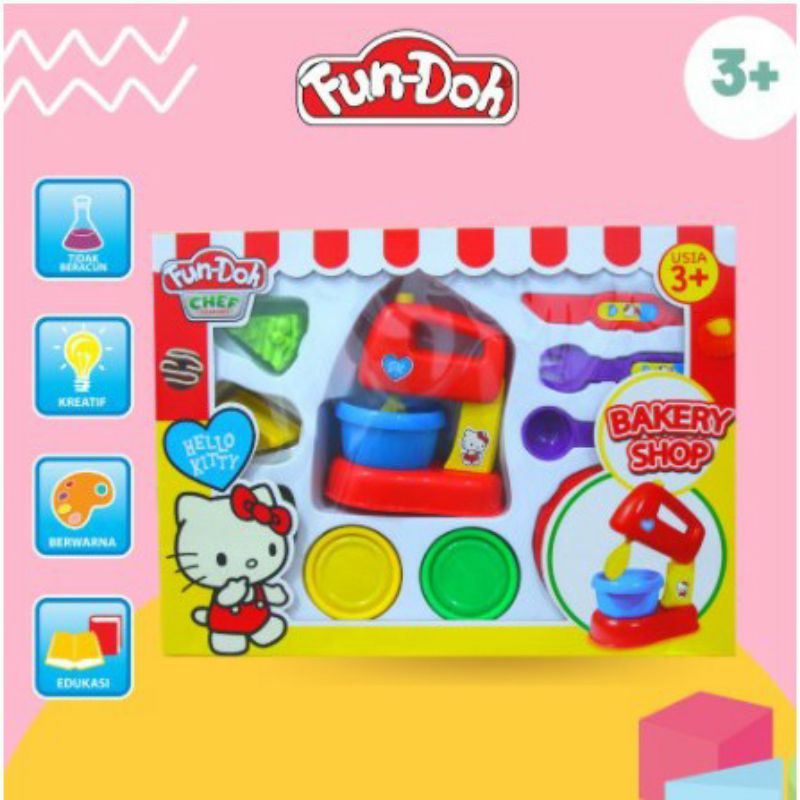 Jual Mainan anak edukasi lilin / fundoh Blender Fun Doh X Hello Kitty ...