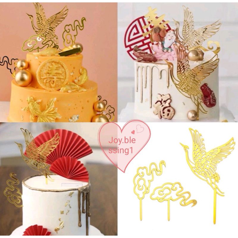 Jual TOPPER AKRILIK BURUNG MERAK IMLEK WEDDING TUNANGAN/TOPPER CHINA ...