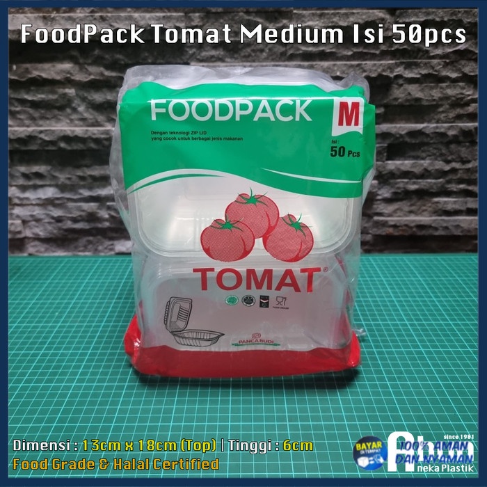 Jual FoodPack M Cap Tomat Isi 50pcs (PROMO) | Shopee Indonesia