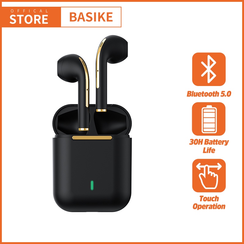 Jual Basike Bluetooth 5.0 Headphone Olahraga Tahan Air Nirkabel dengan ...