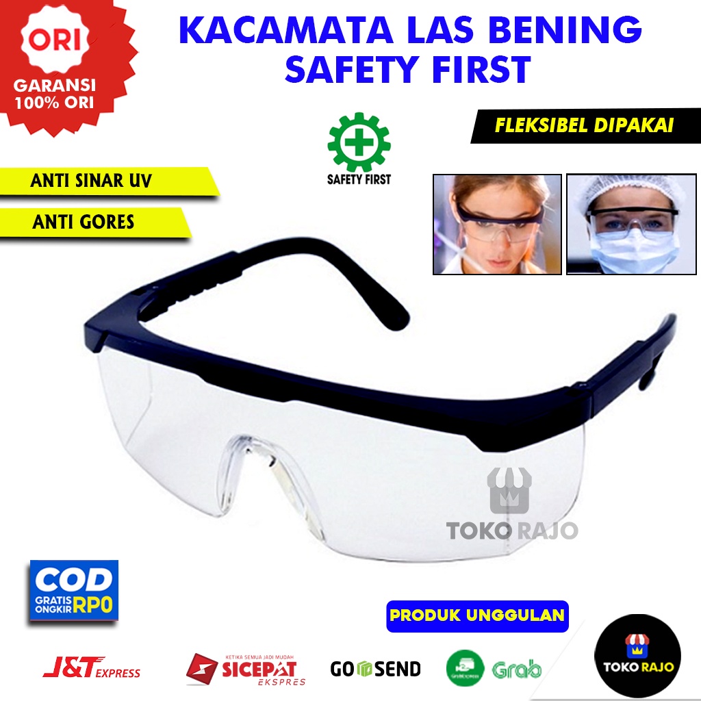 Jual Kacamata Safety Kaca Mata Las Gurinda Bening Clear Smoke Kacamata ...