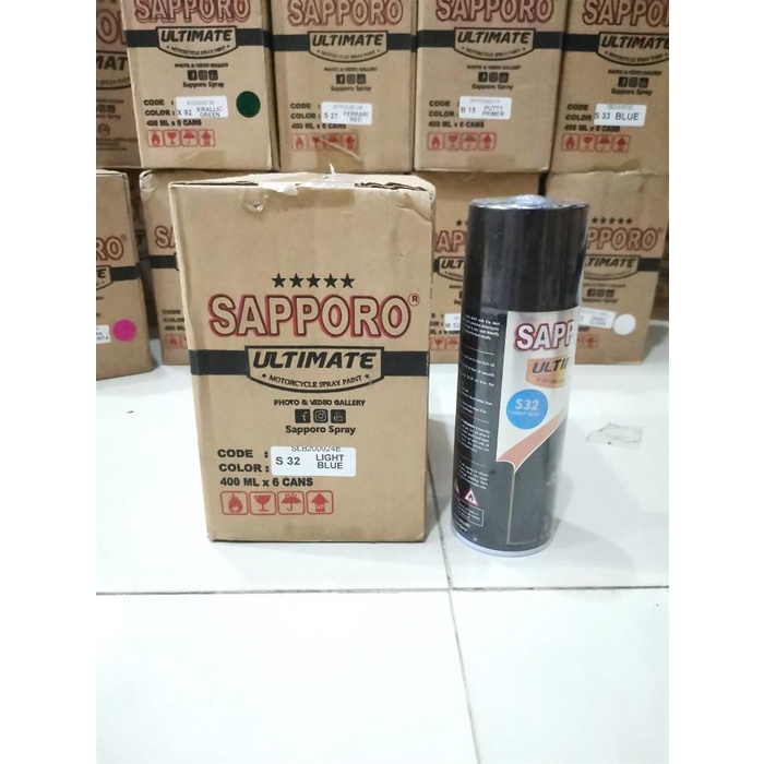 Jual Cat Semprot Sapporo Ultimate S32 Light Blue | Shopee Indonesia