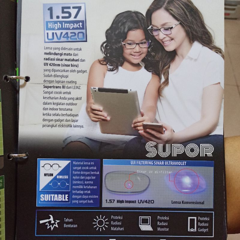 Jual Lensa Leinz Progresif anti Blue Ray anti pecah polycarbonate high ...