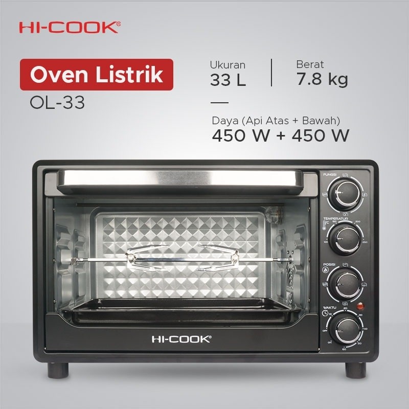 Jual HI COOK - Convection Oven - OL-33 Litre - Hitam | Shopee Indonesia
