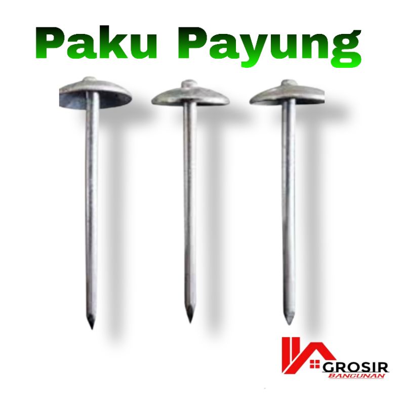 Jual Paku Asbes seng 5cm&7cm/Harga per kg/paku payung 1kg full | Shopee Indonesia