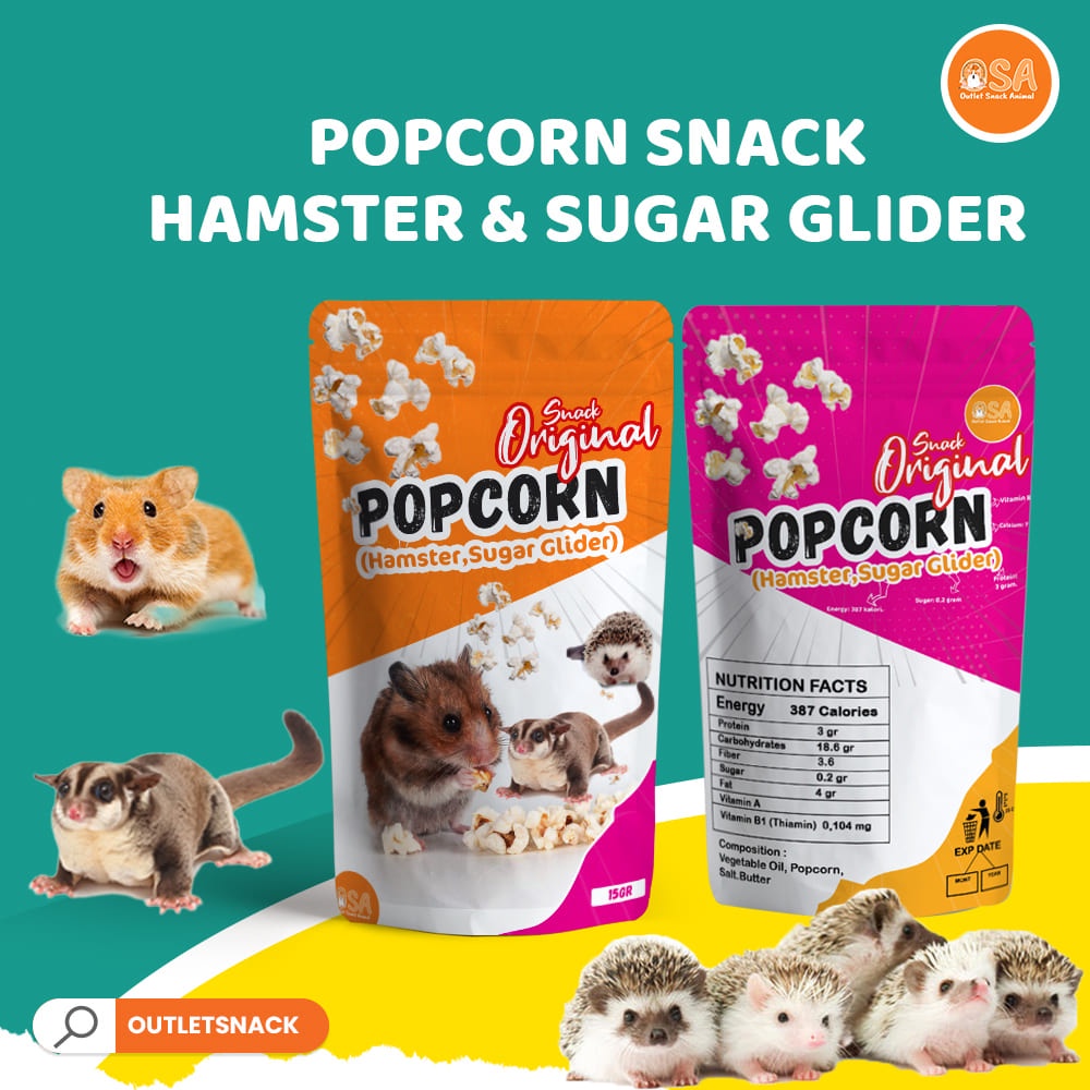 Jual Super Popcorn Cemilan Snack Hewan Sugar Glider, Hamster, Guinea Pig | Shopee Indonesia