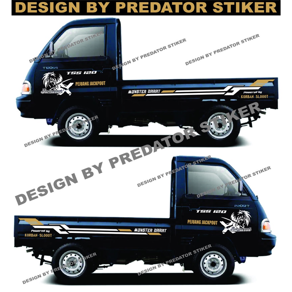 Jual Stiker mobil pick up carry tss 120 stiker list mobil body side ...