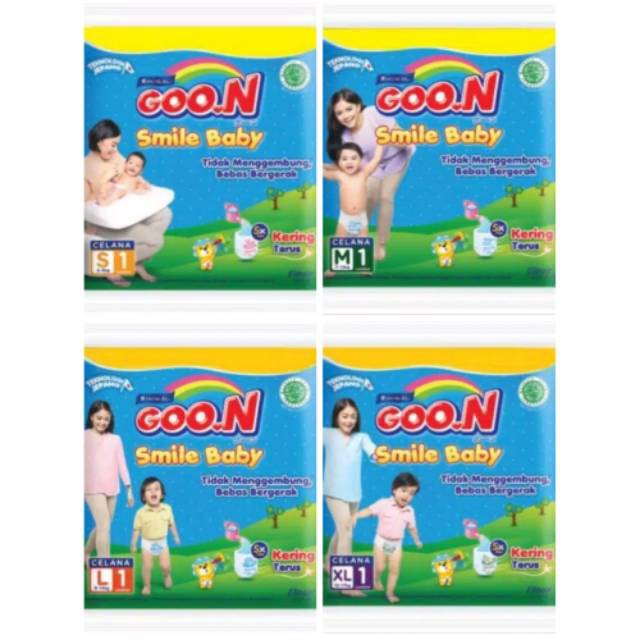 Jual GooN Smile Baby Pants S 1 M 1 L 1 XL 1 Popok Celana S 1 M 1 L 1 XL 1 Renceng Ecer Popok ...