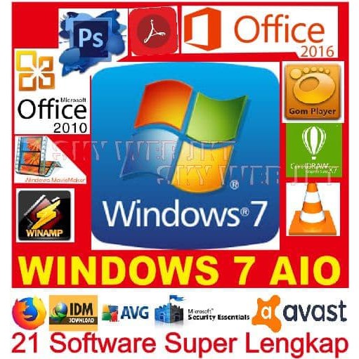 Jual CD Windows 7 AIO dan 20 Software Lengkap | Shopee Indonesia