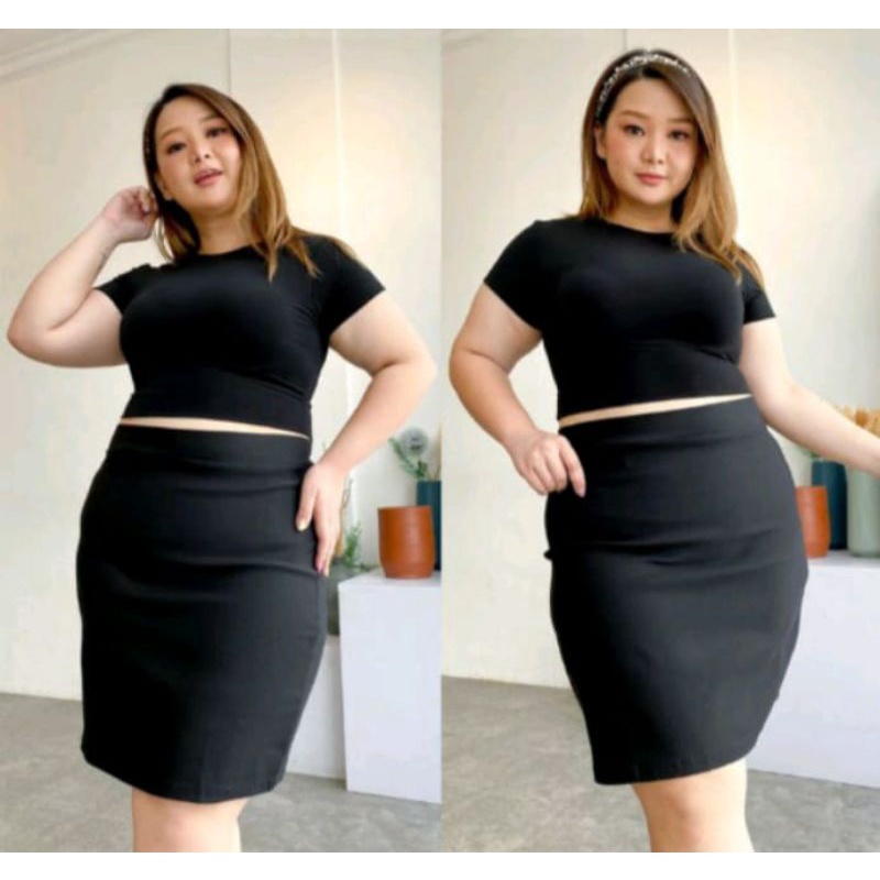 Jual ROK SPAN PENDEK JUMBO DAN STANDART ROK KANTOR BIGSIZE | Shopee ...