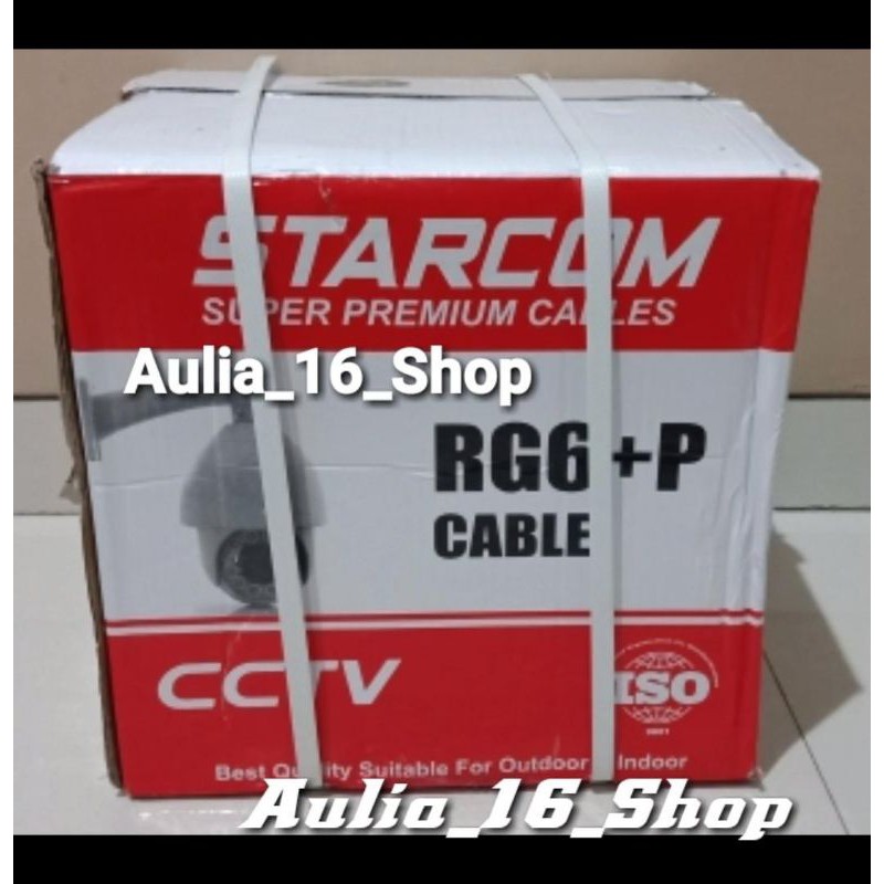 Jual KABEL CCTV INDOOR OUTDOOR RG6 + POWER STARCOM | Shopee Indonesia