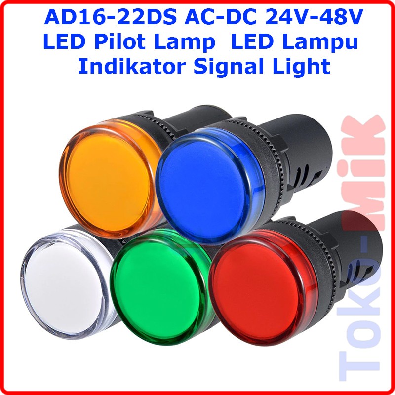 Jual AD16-22DS DC 24V-48V LED Pilot Lamp LED Lampu Indikator Signal ...