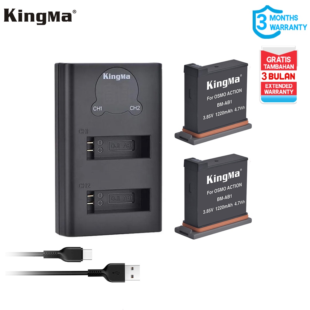 Jual KINGMA Battery DJI Osmo 2-Pack with Dual Charger - Lcd Display ...