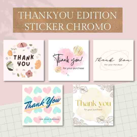 Jual STICKER CHROMO KEMASAN TERIMA KASIH THANKYOU MURAH CEPAT/ UCAPAN ...