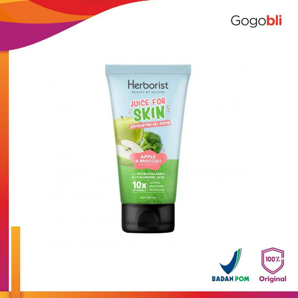 Jual Herborist Juice For Skin Exfoliating Gel Scrub Apple & Broccoli 150ml | Shopee Indonesia