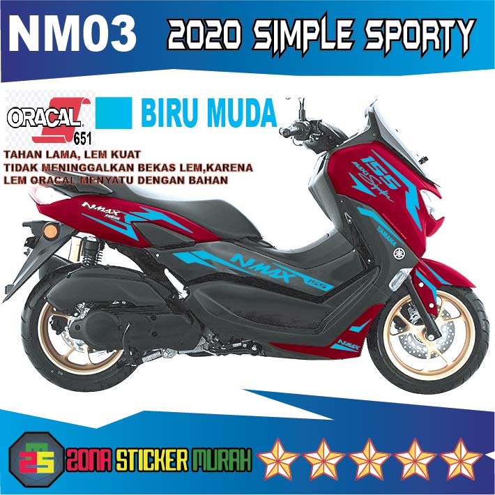 Jual stiker nmax baru 2020 cutting sticker minimalis simple sporty ...